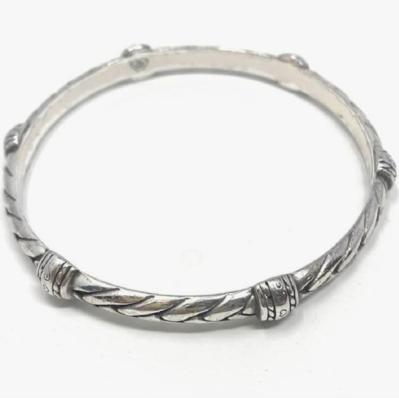 Brighton | Jewelry | Brighton Sierra Retired Silver Rope Bangle With ...